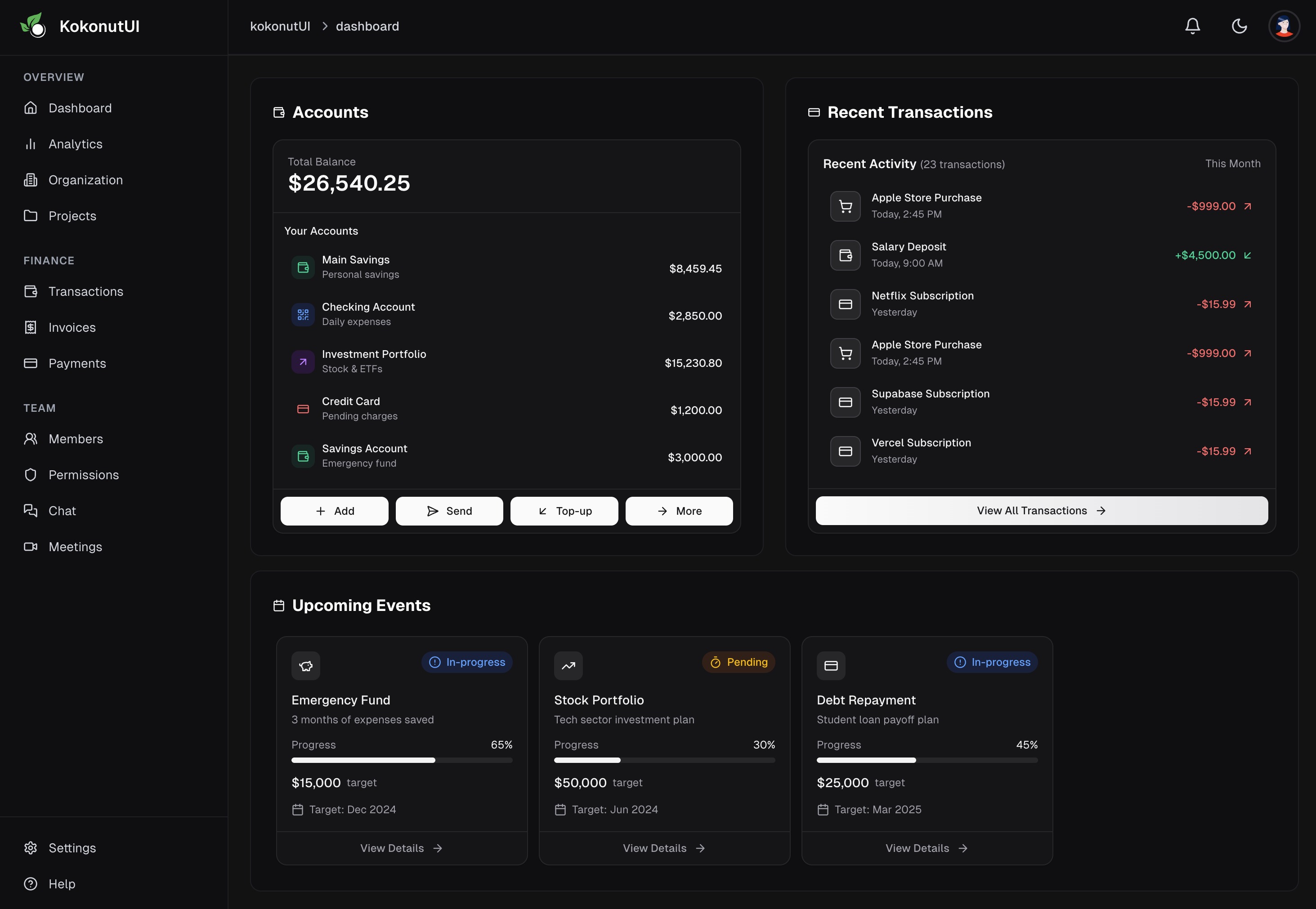 v0 - Financial Dashboard - v0 by Vercel